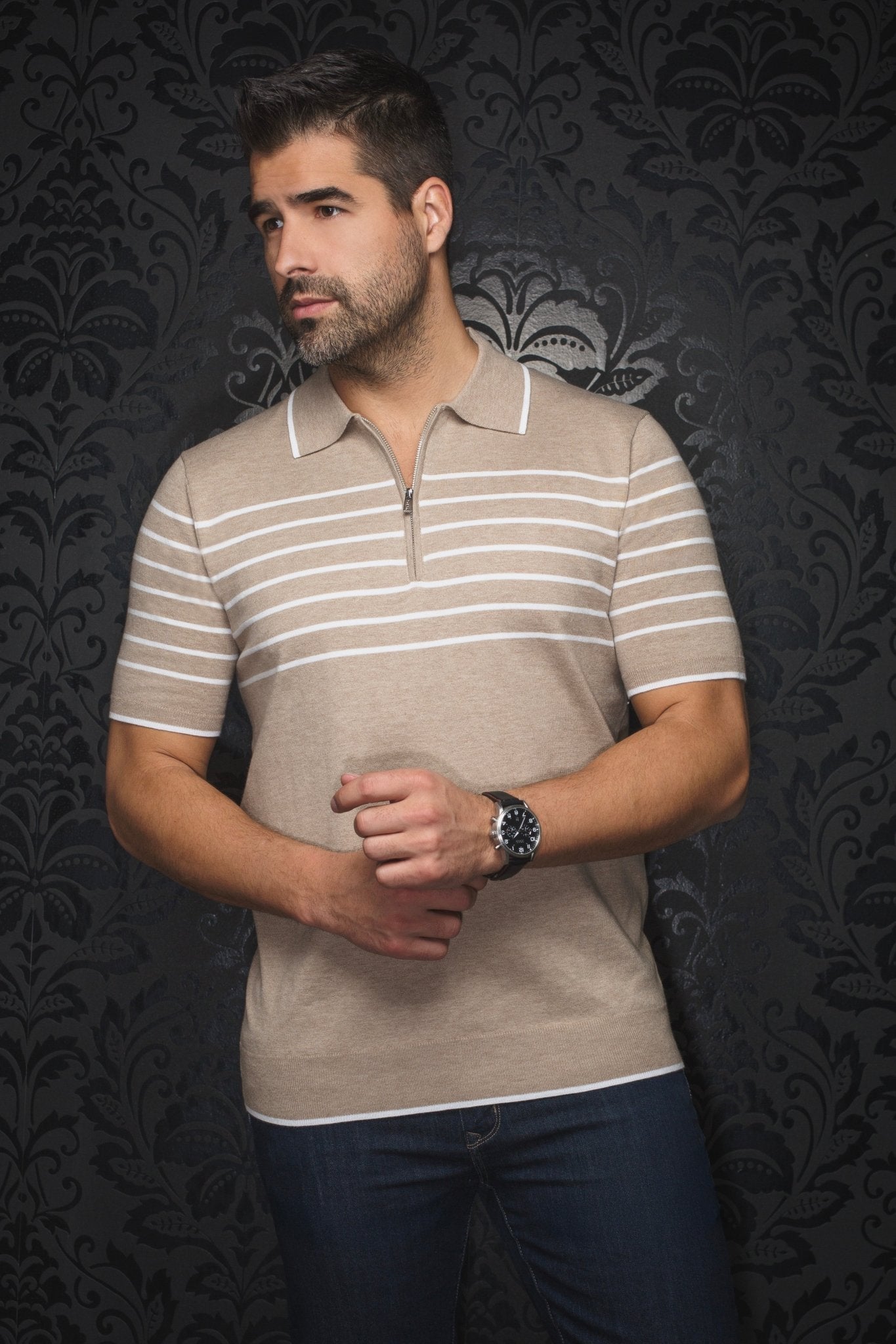 Men's Merino Wool Polo Shirt - Chic - Smart | Au Noir - AU NOIR